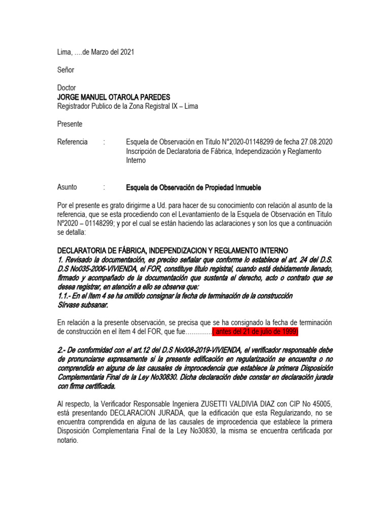 210226 CARTA A RR.PP ESQUELA DE OBSERVACION REGLAMENTO INTERNO ...