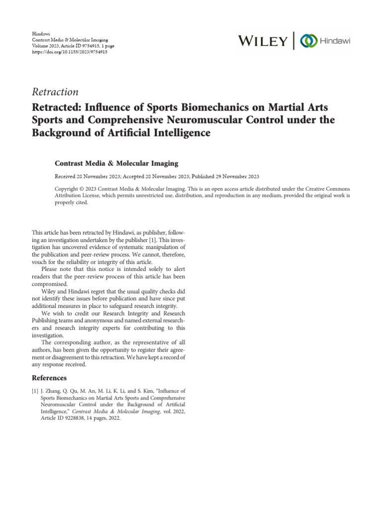 Zhang 2022 Influence of Sports Biomechanics On | PDF | Mathematical ...