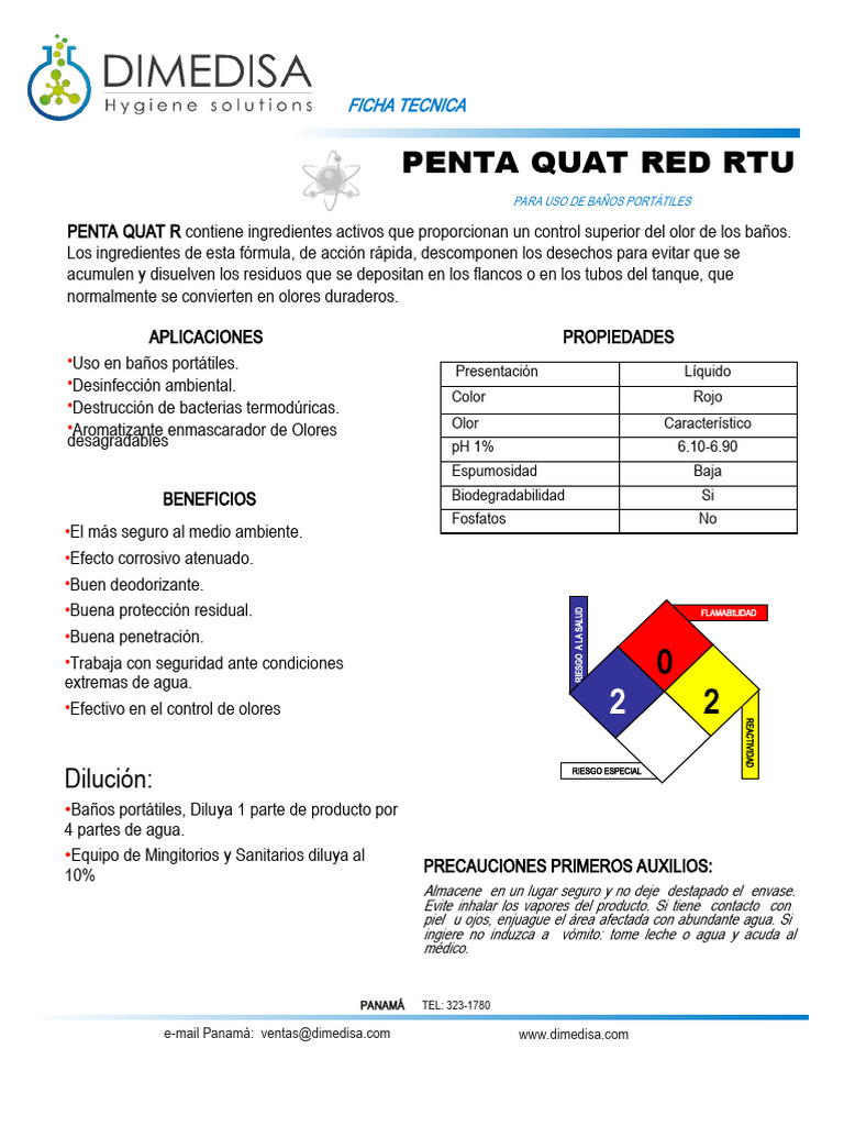 PENTA QUAT R (2) (1) (Autoguardado) | PDF | Agua | Residuos