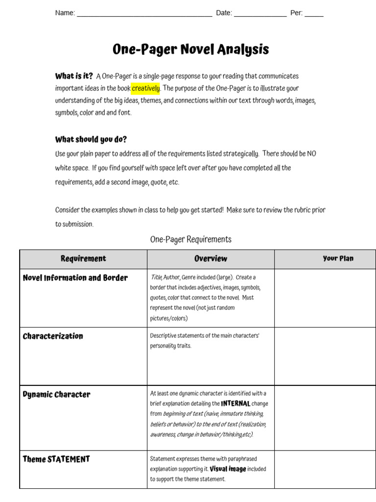One-Pager Guide for "A Long Walk to Water" | PDF | Narration | Image