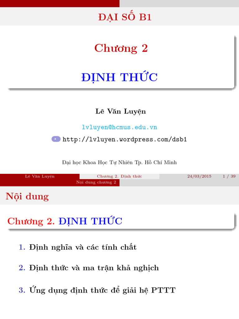 Dai-So-B1 - Le-Van-Luyen - dsb1 - Chuong-2 - Dinh - Thuc - (Cuuduongthancong - Com) | PDF
