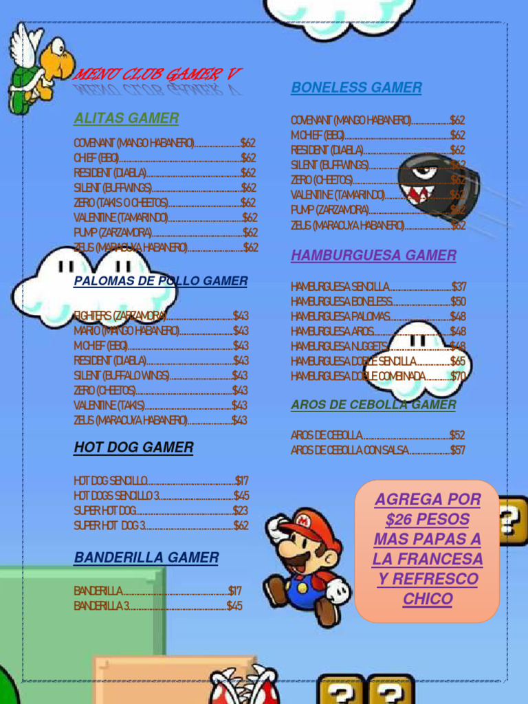 MENU XBOX Y PS4 TERMINADO 2023 Mario PDF 2 | PDF