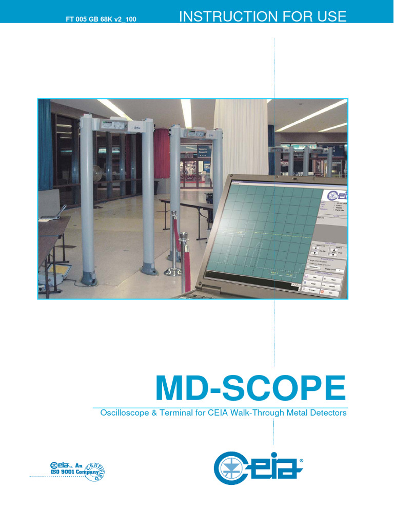 MD-SCOPE Oscilloscope & Terminal For CEIA Walk-Through Metal Detectors ...