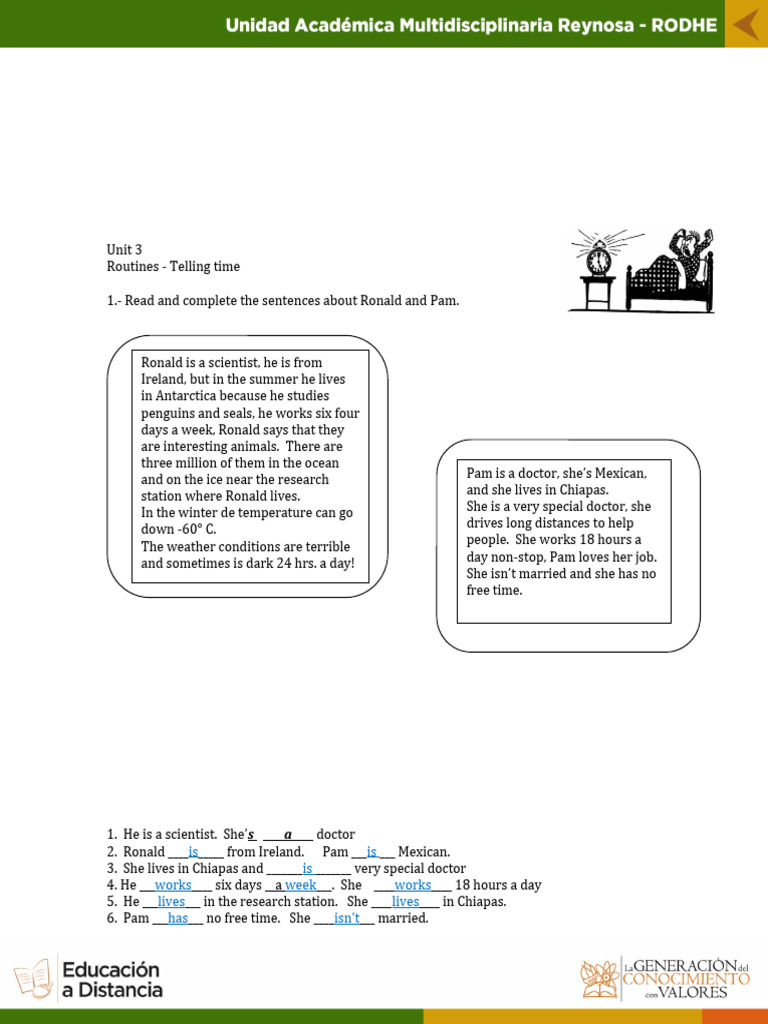 Times, Places and Neg Form U-3 | PDF