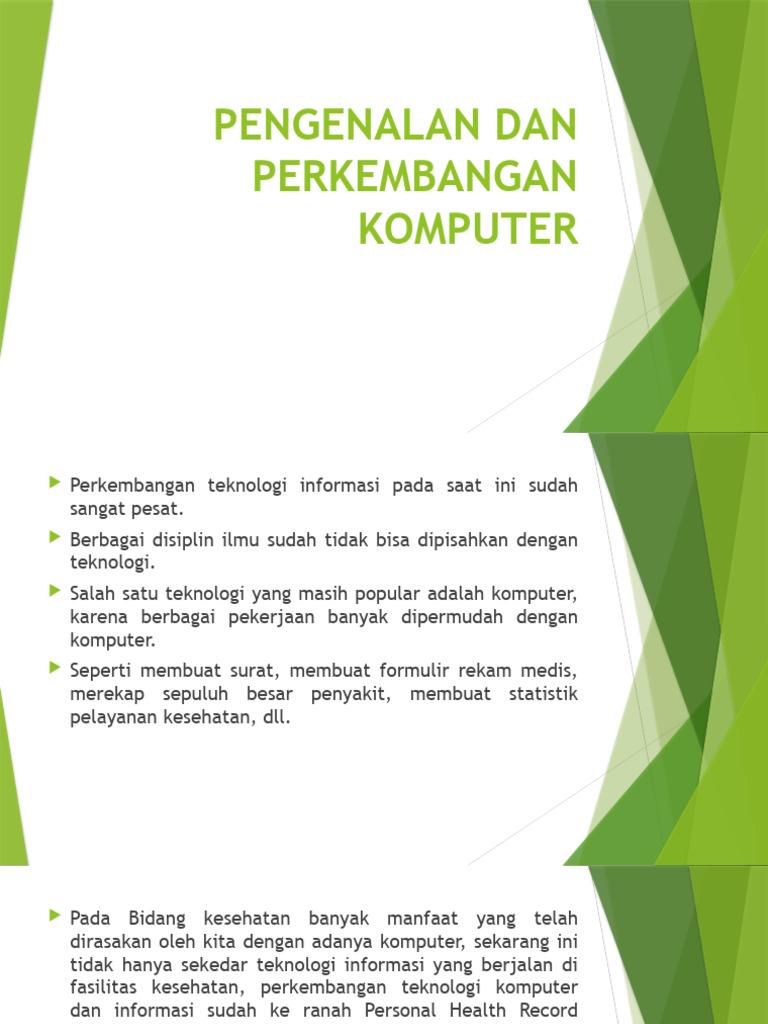 Pertemuan 2 Pengenalan Dan Perkembangan Komputer | PDF