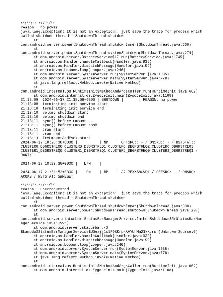 Power Off Reset Reason Pdf Java Programming Language Systems Architecture 