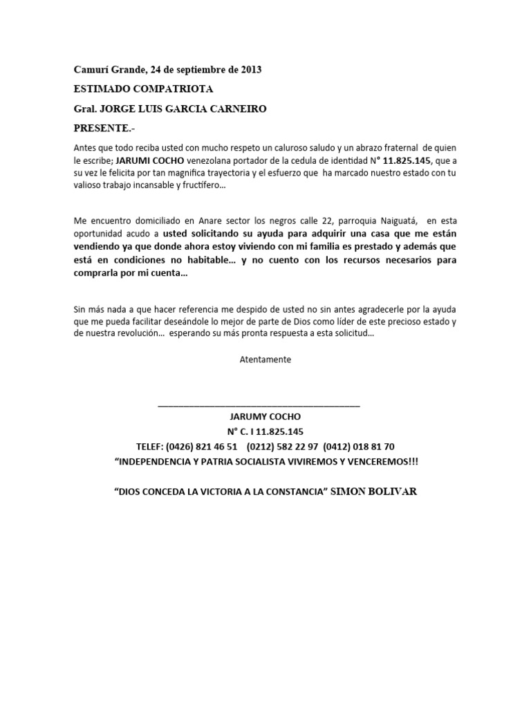 Solicitud de Ayuda para Adquirir Vivienda | PDF