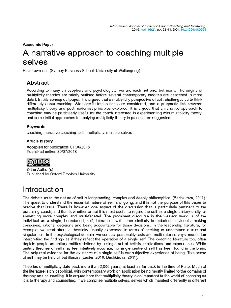 Coaching Multiple Selves | PDF | Self | Id