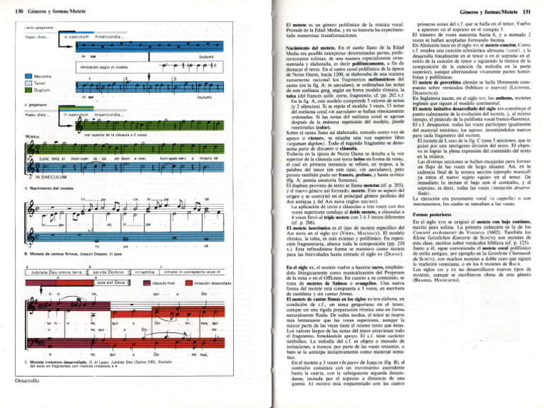 Motete | PDF | Composiciones Musicales | Musicología
