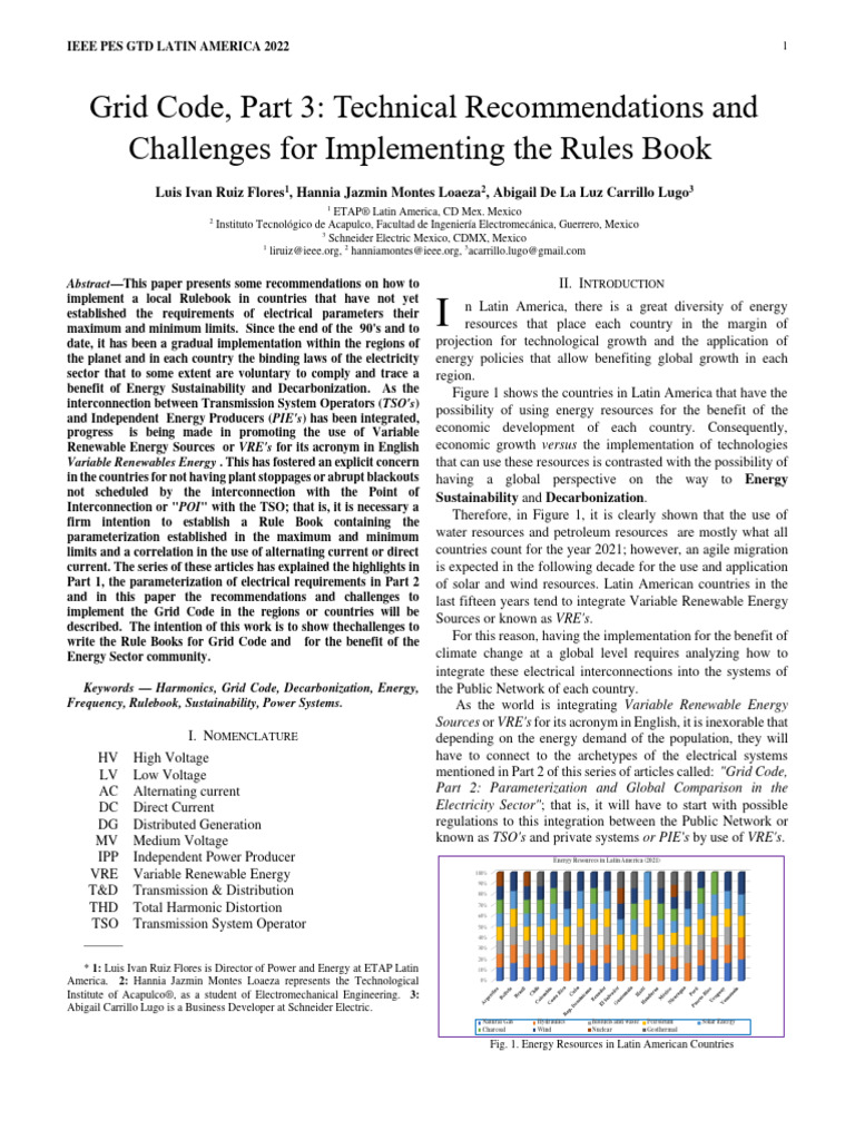 Grid Code Part 3 - in English 2022 v01 | PDF | Electrical Grid ...
