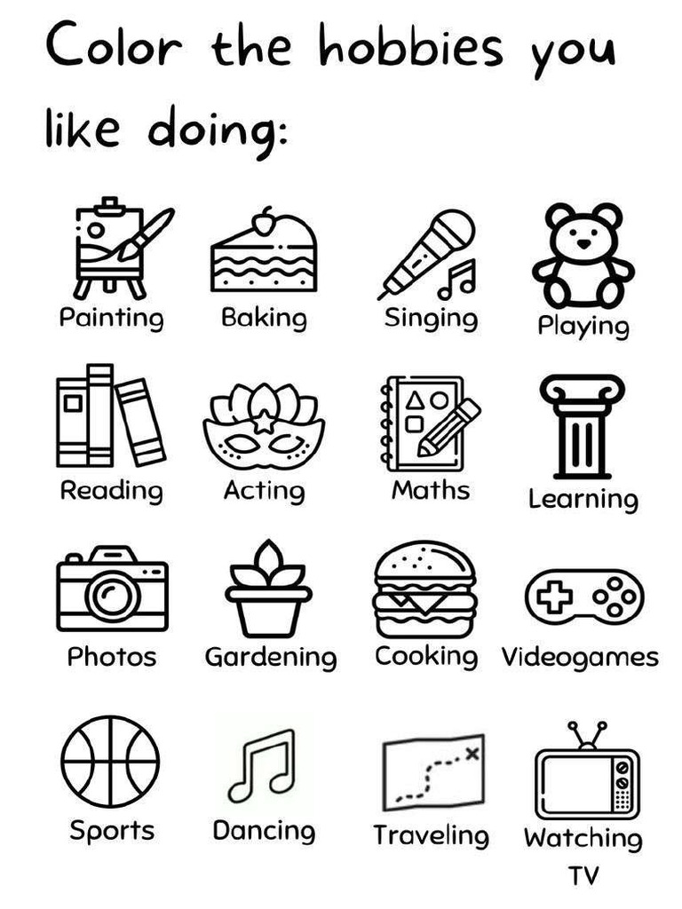 Color The Hobbies | PDF