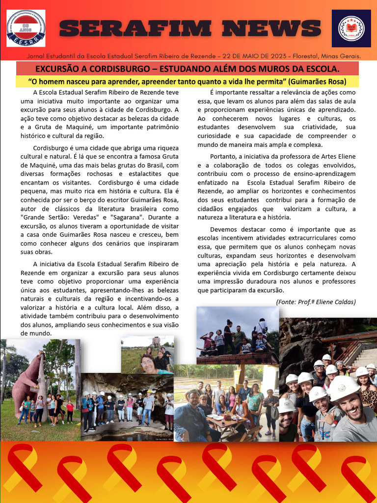 Excursão da EE Serafim a Cordisburgo | PDF | Estudos de Línguas ...