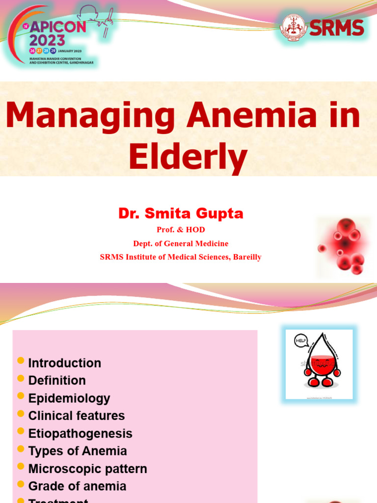 Anemia in Elderly For PG Class | PDF | Anemia | Diseases And Disorders