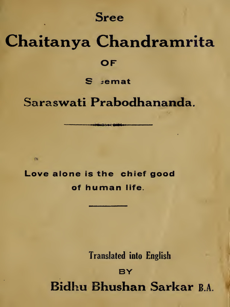 Chaitanya Chandramrita | PDF | Bhakti | Salvation