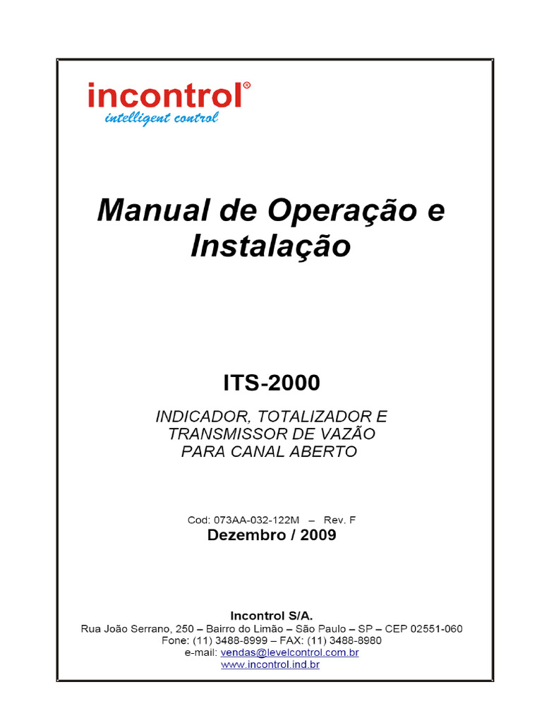 ITS2000 Manual de Operação e Instalação | PDF