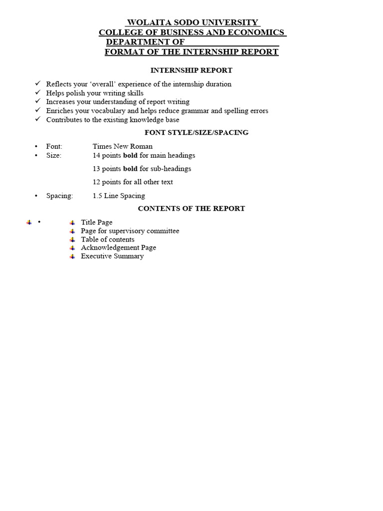 Internship Report Format | PDF | Swot Analysis | Business