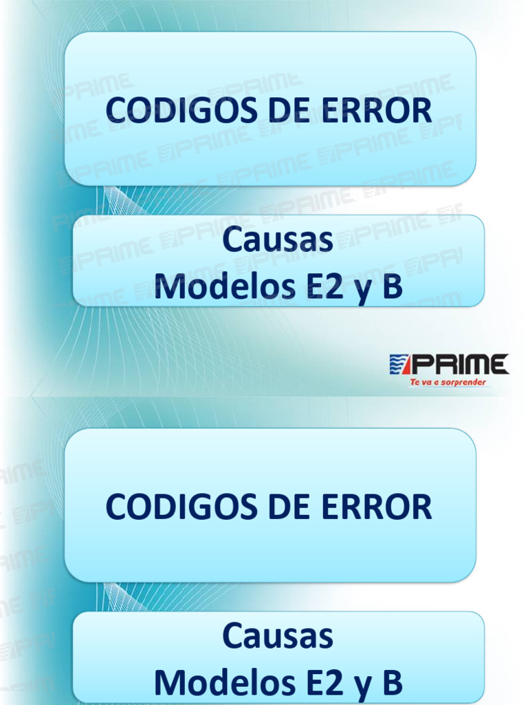 Codigos de Error PRIME | PDF | Refrigerante | Ingenieria Eléctrica