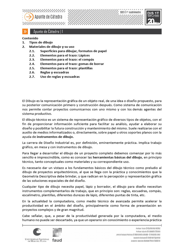 Modulo Teorico Geometrico 1-2024 | PDF | Dibujo | Dibujo técnico