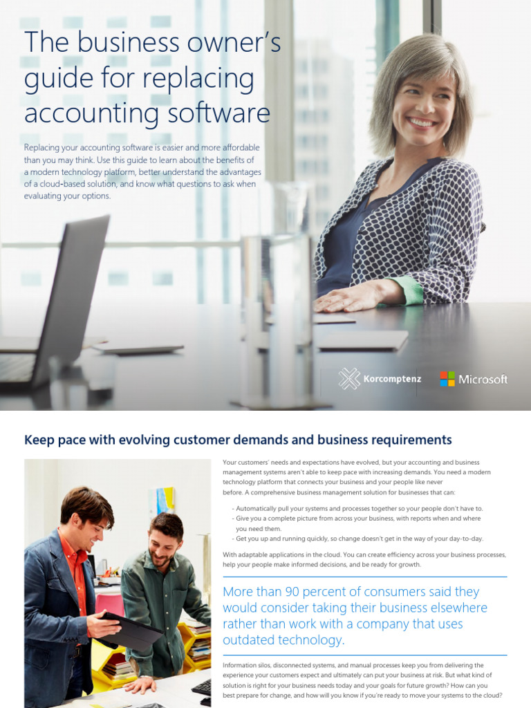 Guide For Replacing Accounting Software | PDF | Business | Information ...