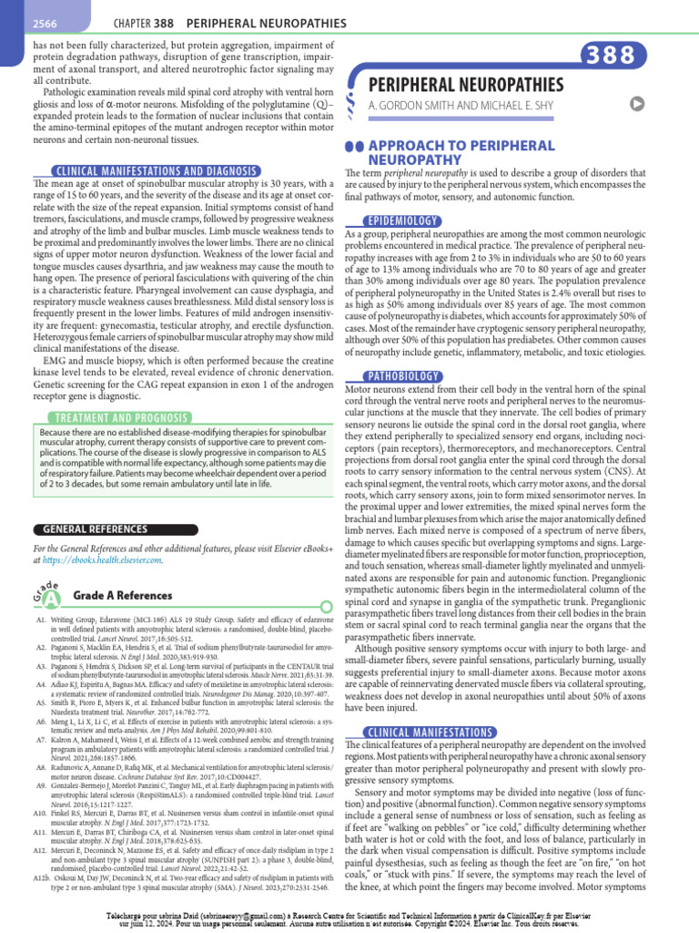 Peripheral Neuropathies: Clinical Manifestations and Diagnosis | PDF ...