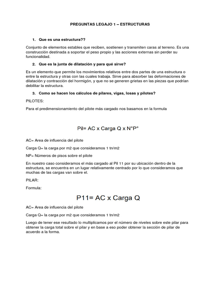 Estru Preguntas Lo1 | PDF | Fundación profunda | Viga (Estructura)