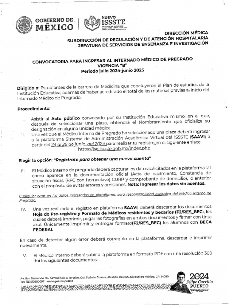 Requisitos Sedes Issste | PDF