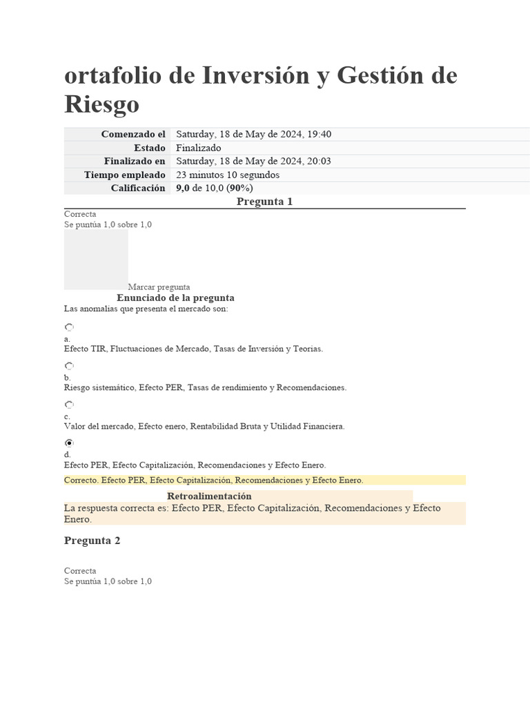 Evaluacion Final 1er Intento | PDF | Dinero | Mercado (economía)