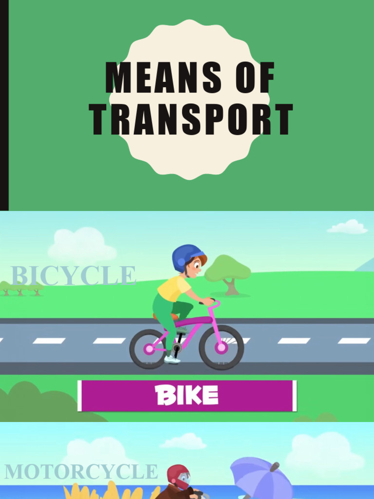 Types of Transport: Bicycle & Motorcycle | PDF