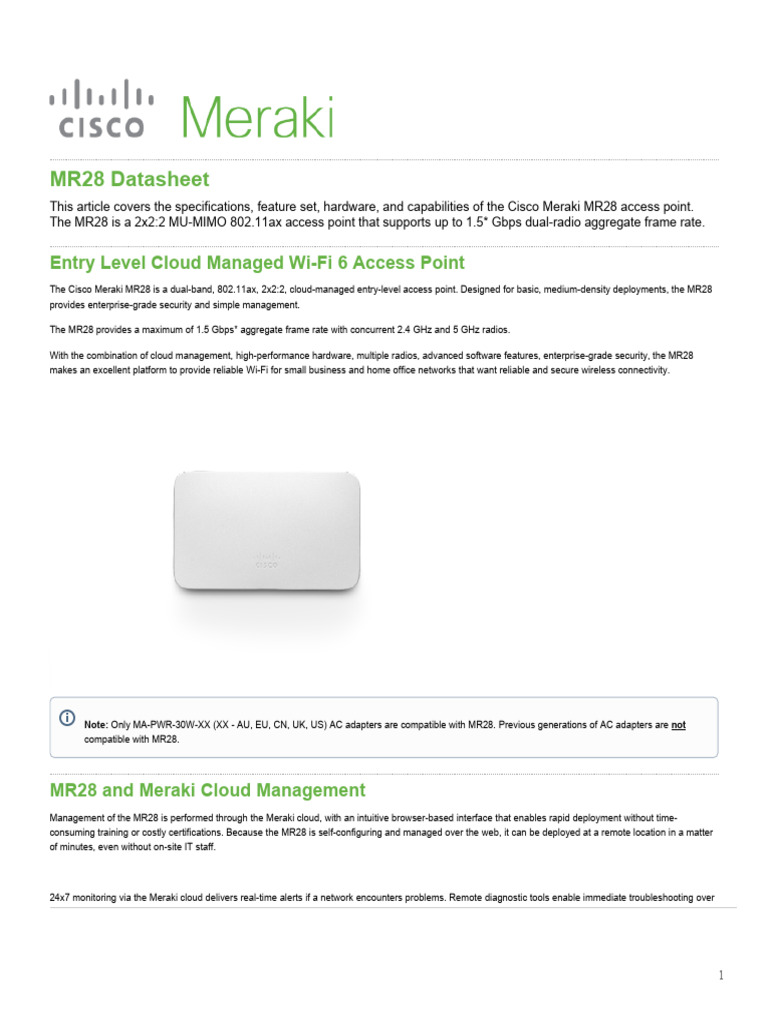 MR28 Datasheet | Download Free PDF | Ieee 802.11 | Data Transmission