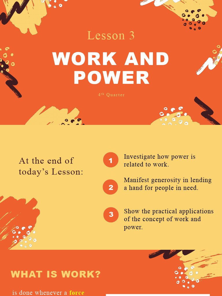 Understanding Work and Power Concepts | PDF