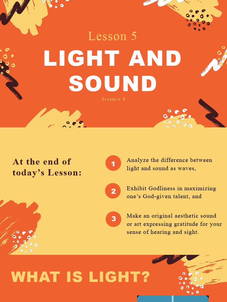 Lesson 5 Light and Sound | PDF | Waves | Light