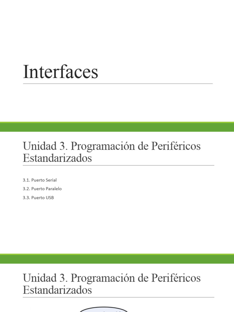 Interfaces Unidad 3 | PDF | USB | Duplex (Telecomunicaciones)