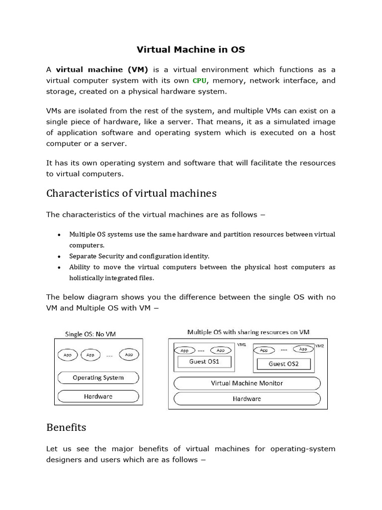 Virtual Machine in OS | PDF | Virtual Machine | Virtualization