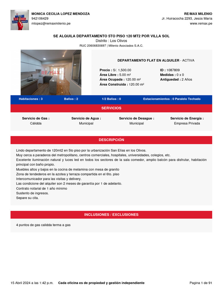 Los Olivos Depa | PDF | Comedor | Diseño de interiores