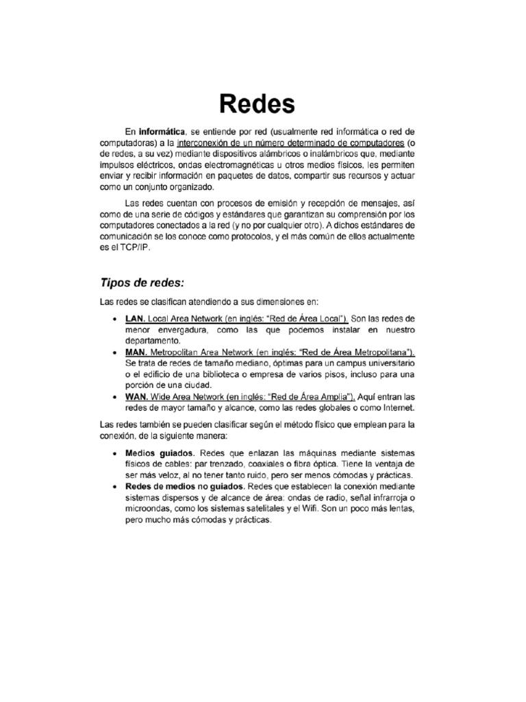 Tipos de Redes | PDF