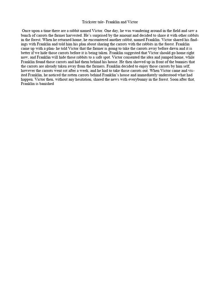 Trickster Tale | PDF