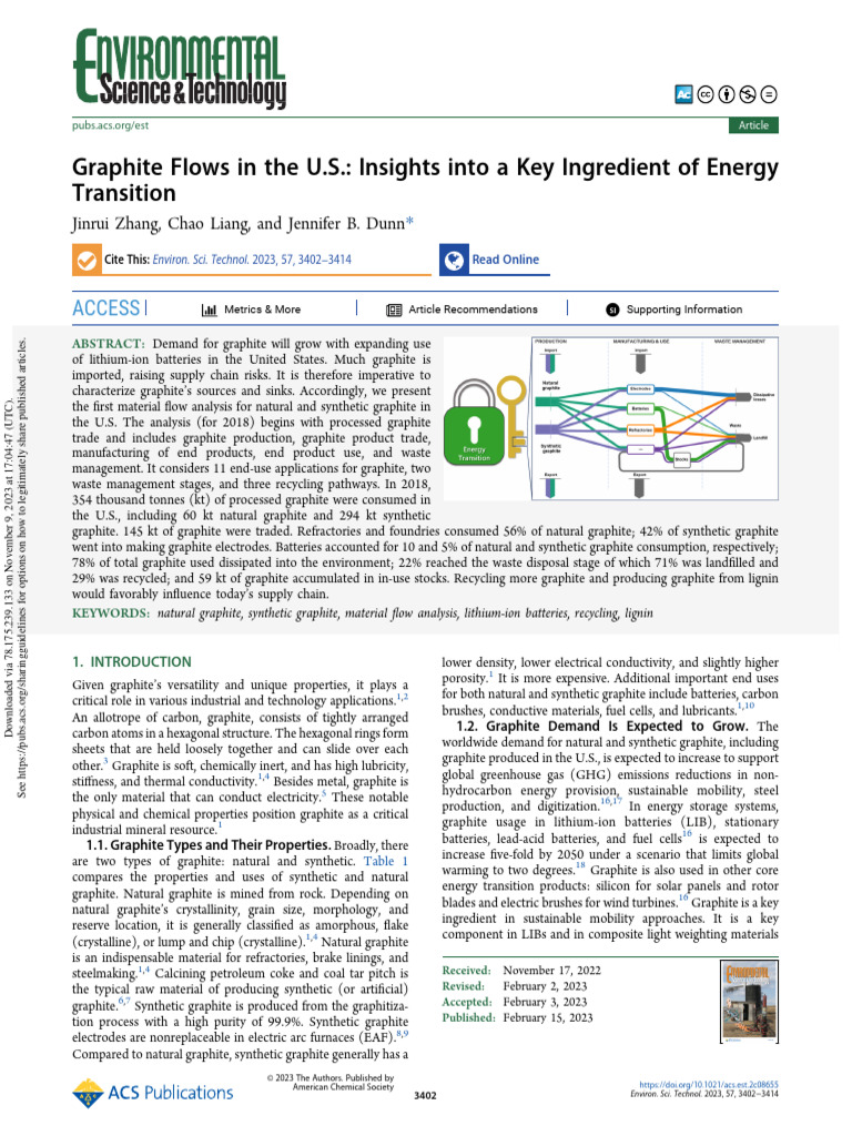 2023 Graphite Flows in The U S Insights | PDF | Graphite | Carbon
