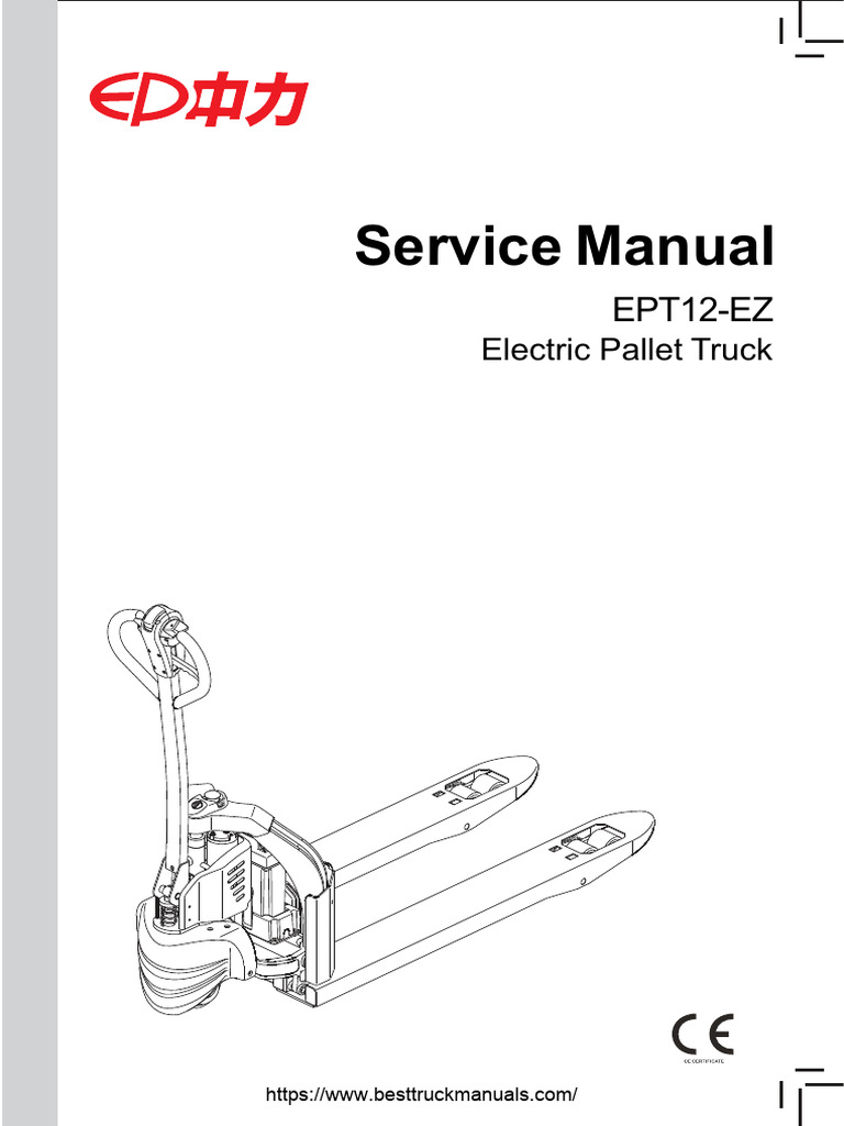 EP EPT 12-EZ Electric Pallet Truck Service Manual PDF | PDF | Screw ...