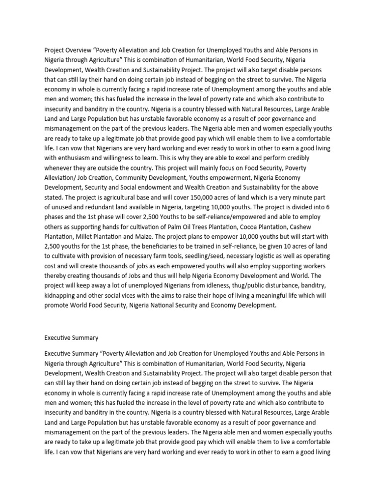 Poverty Alleviation in Cameroon | PDF | Agriculture | Nigeria