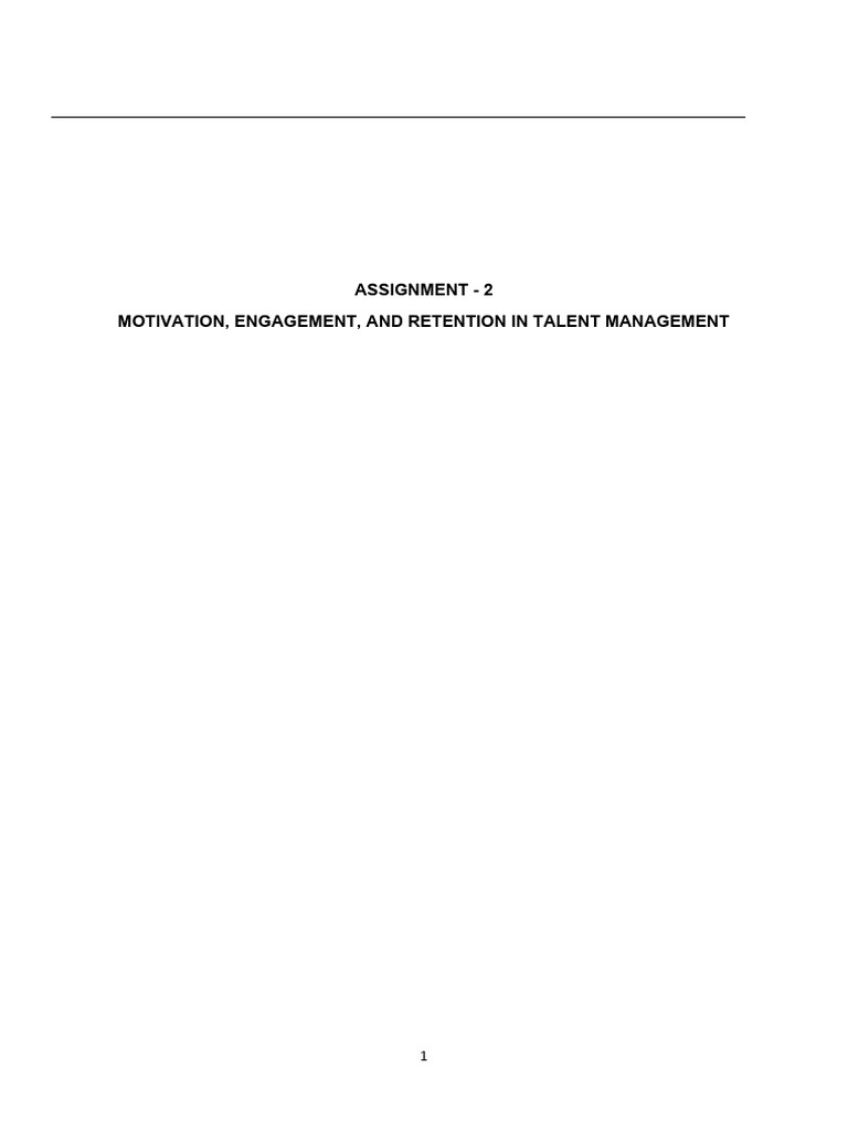 Motivation Theories Assignment 2 | PDF | Motivational | Motivation