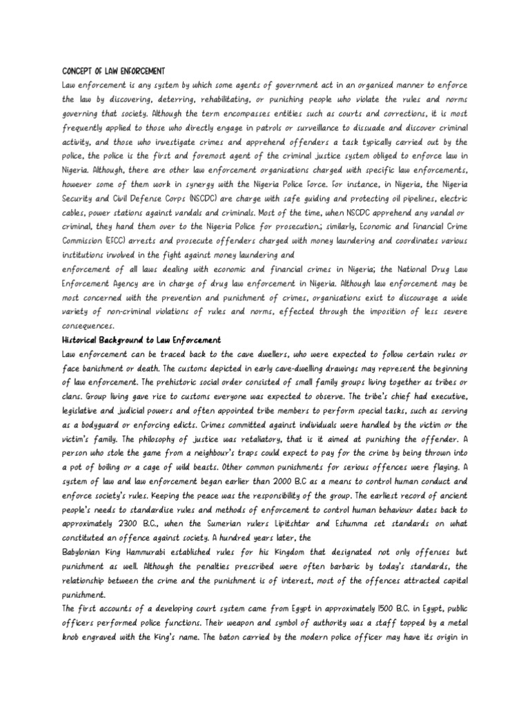 Introduction To Law Enforcement | PDF | Arrest | Police