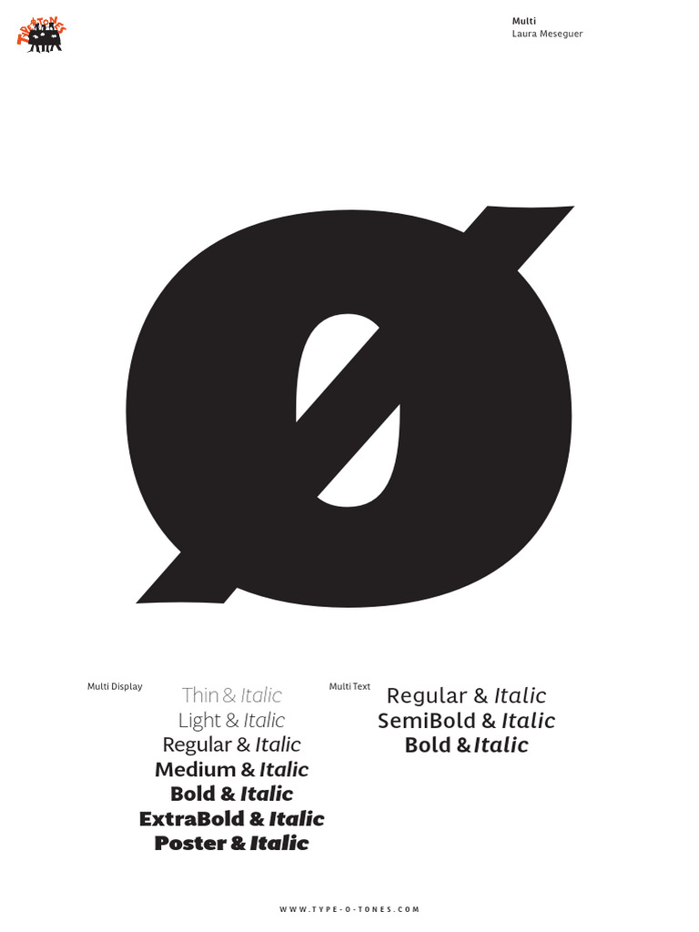 TØT-Specimen Multi | PDF | Typefaces | Written Communication