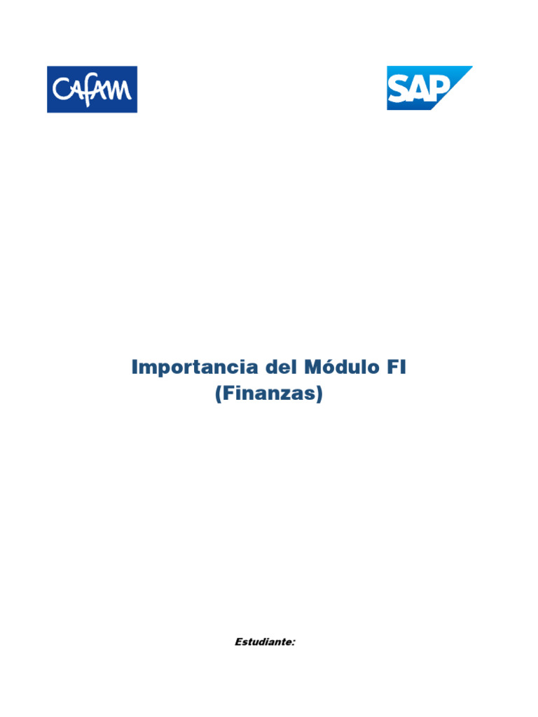 Importancia del Módulo FI | Descargar gratis PDF | Business | Contabilidad