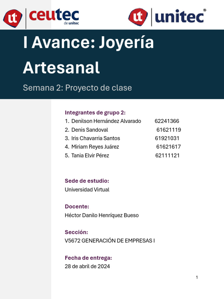 Avance1 Proyecto (G2) GE | PDF | Producto (Negocio) | Cliente