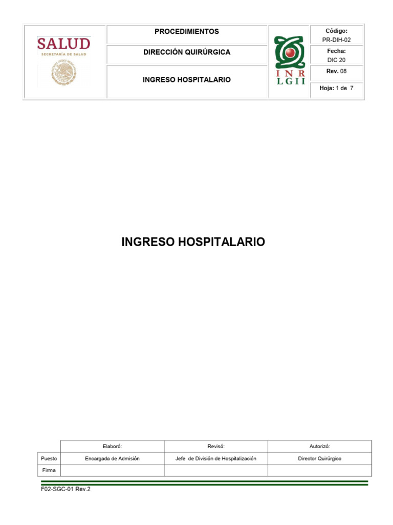 PR Dih 02 | PDF | Hospital | Medicina