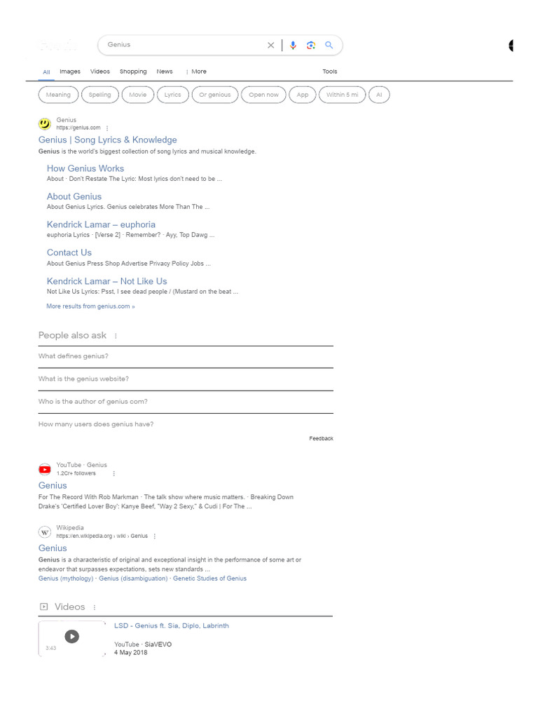 Genius - Google Search | PDF