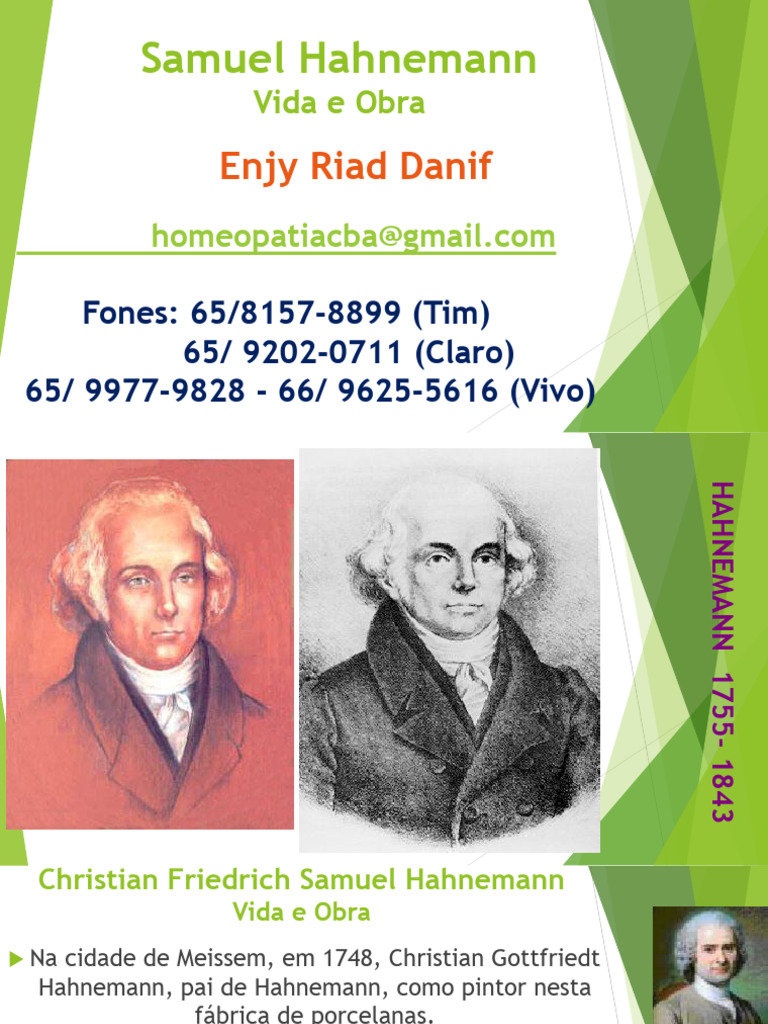 Vida e Obra de Samuel Hahnemann | PDF | Homeopatia | Remédio