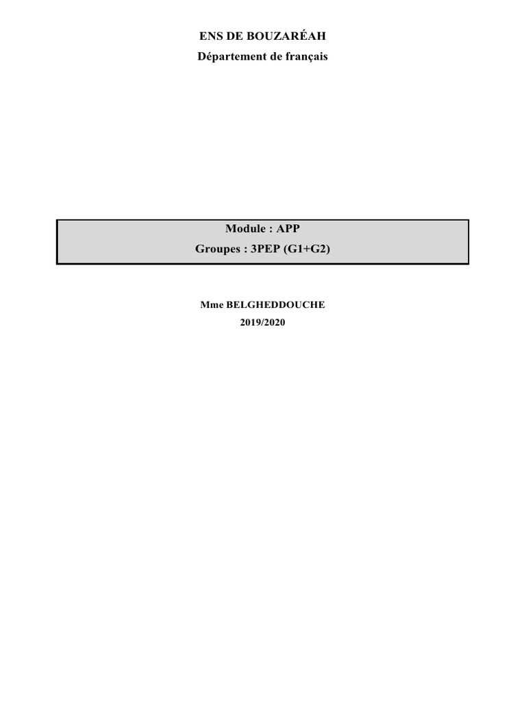 French Lessons 3pep App-Analyse Document Travail | PDF