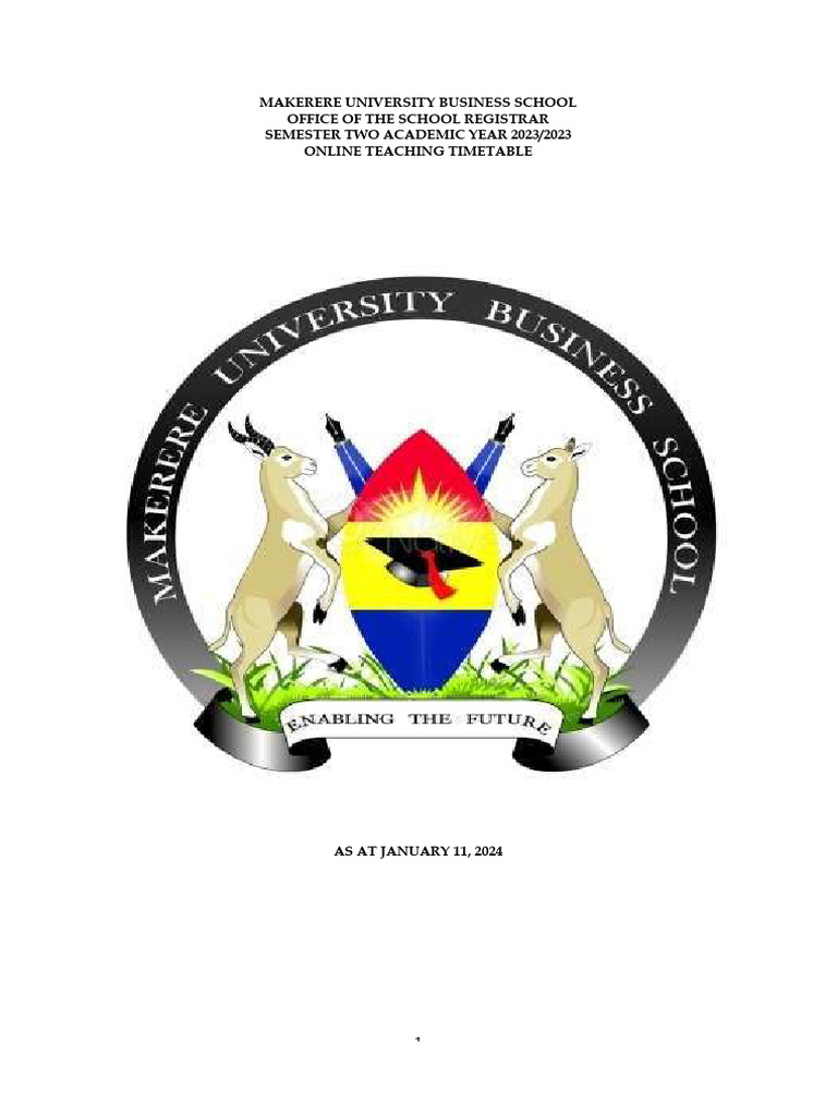 Online Teaching Timetable-Sem 2 Ay 2023 2024 | PDF | Economies | Money