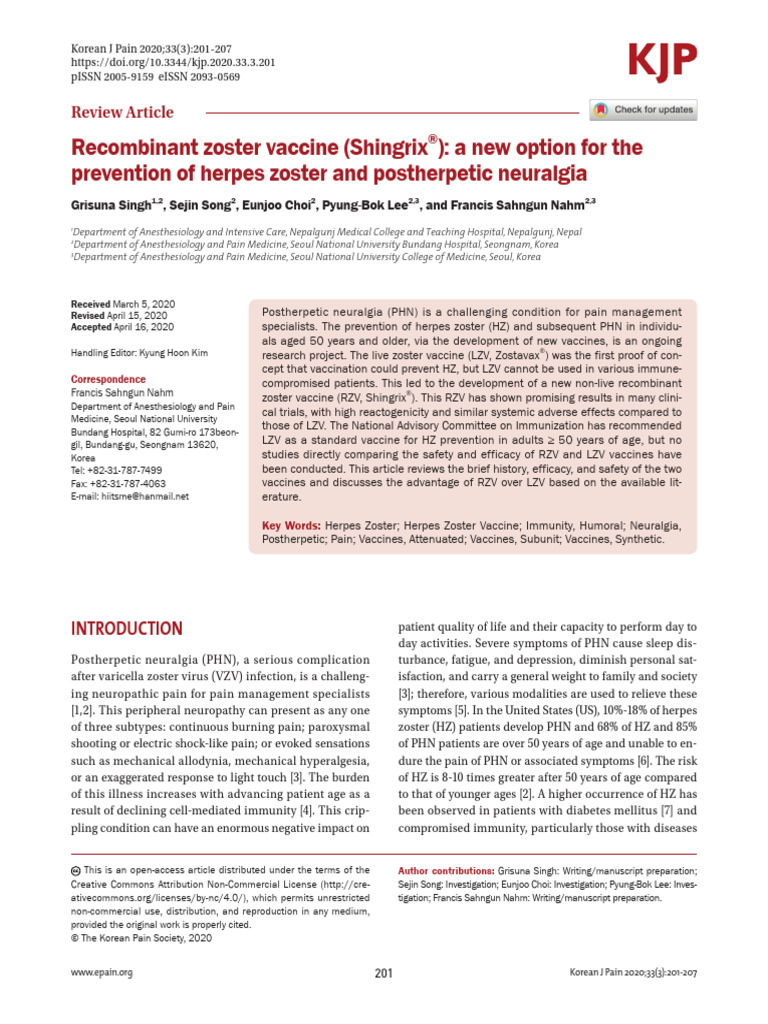 KJP-33-201 Vaksin Shingrix | PDF | Medical Specialties | Immunology